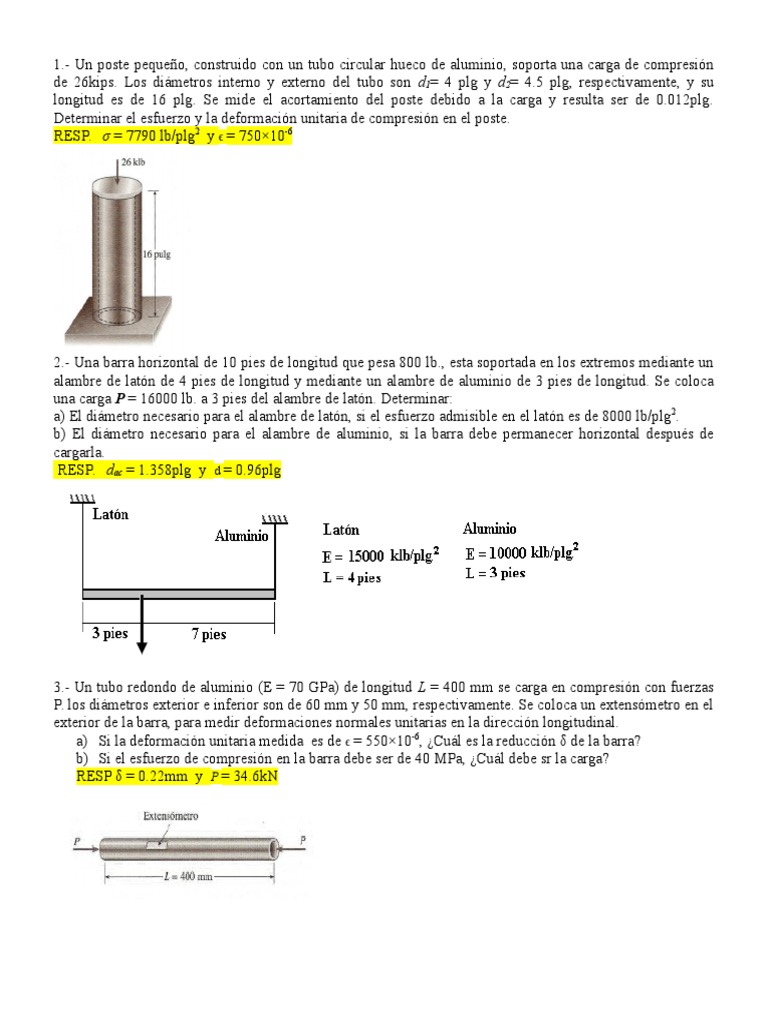 Ejerc Esf Derf | PDF | Tornillo | Materiales