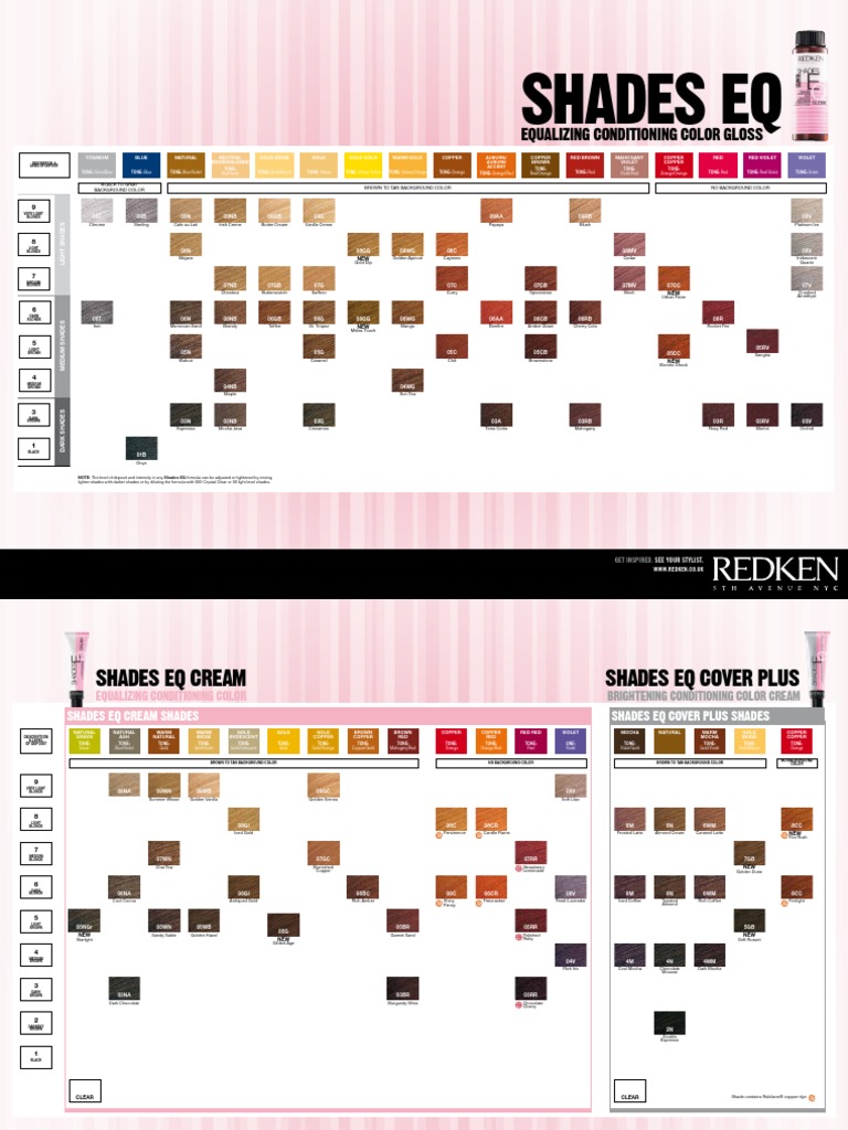 Redken SEQ Shade Chart-1 PDF | PDF | Brown | Red