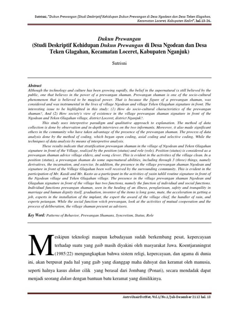02 DUKUN PREWANGAN Trisni PDF | PDF