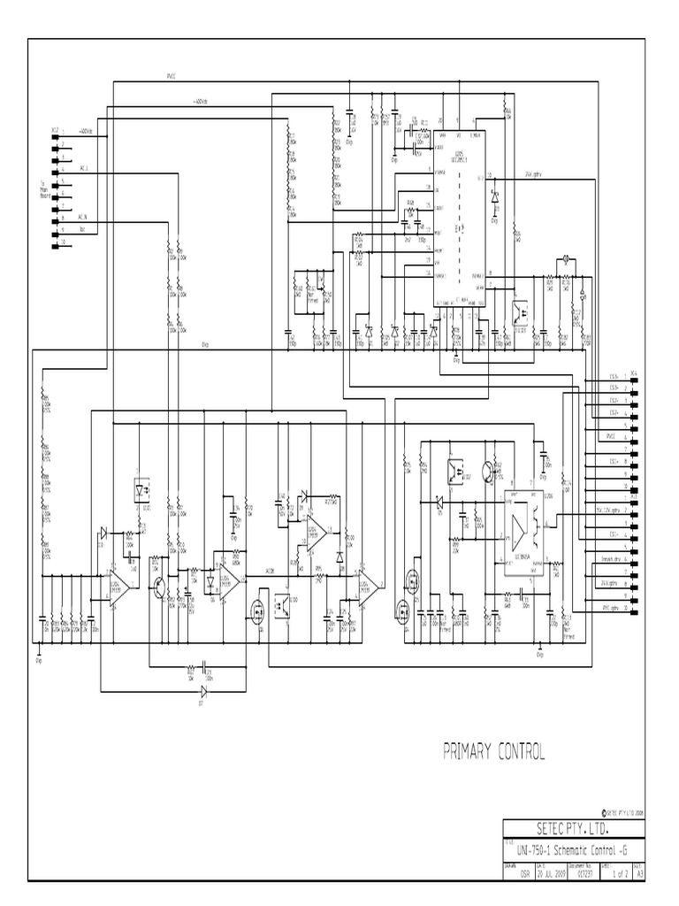 SETEC PTY. LTD. UNI-750-1 Schematic Control -G | PDF