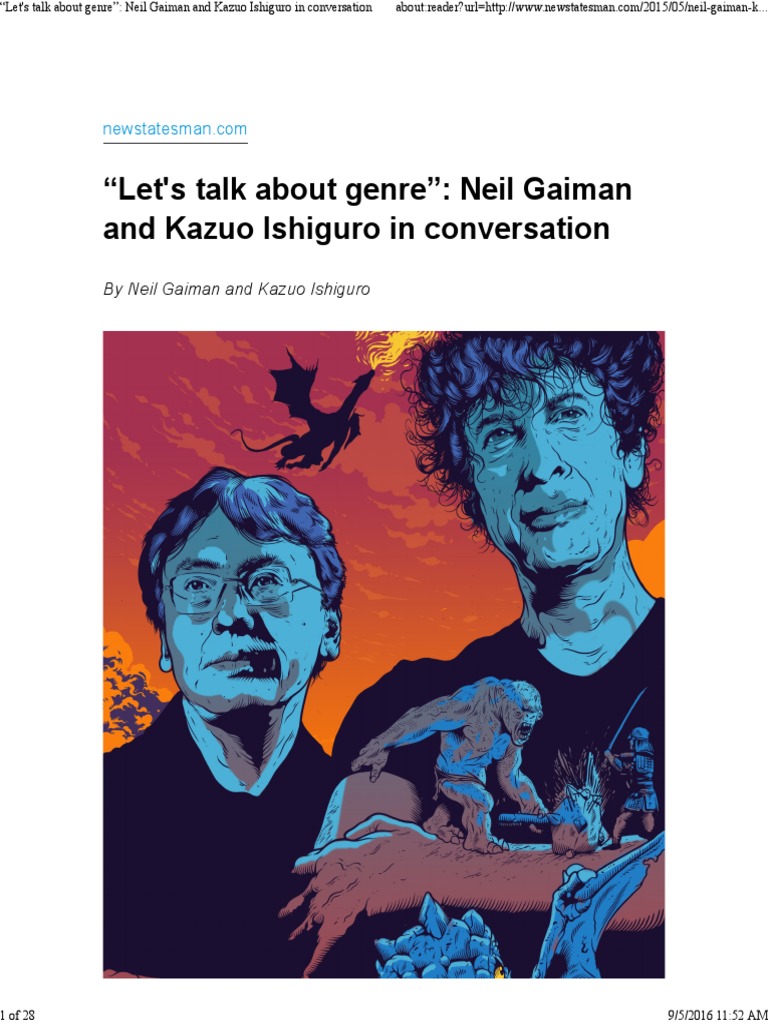 An Interview With Kazuo Ishiguro and Neil Gaiman | PDF | Sherlock ...