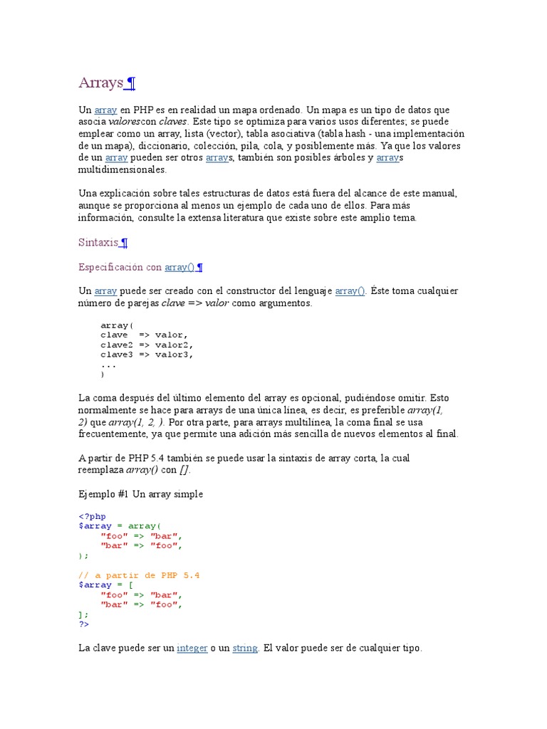 Arrays Ejemplo S | PDF | Comillas | Estructura de datos de matriz