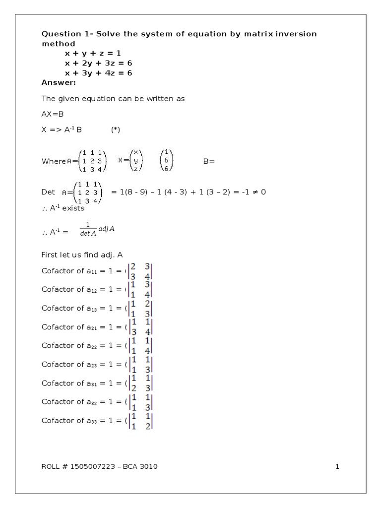 Semester III BCA3010 Computer Oriented Numerical Methods | PDF ...