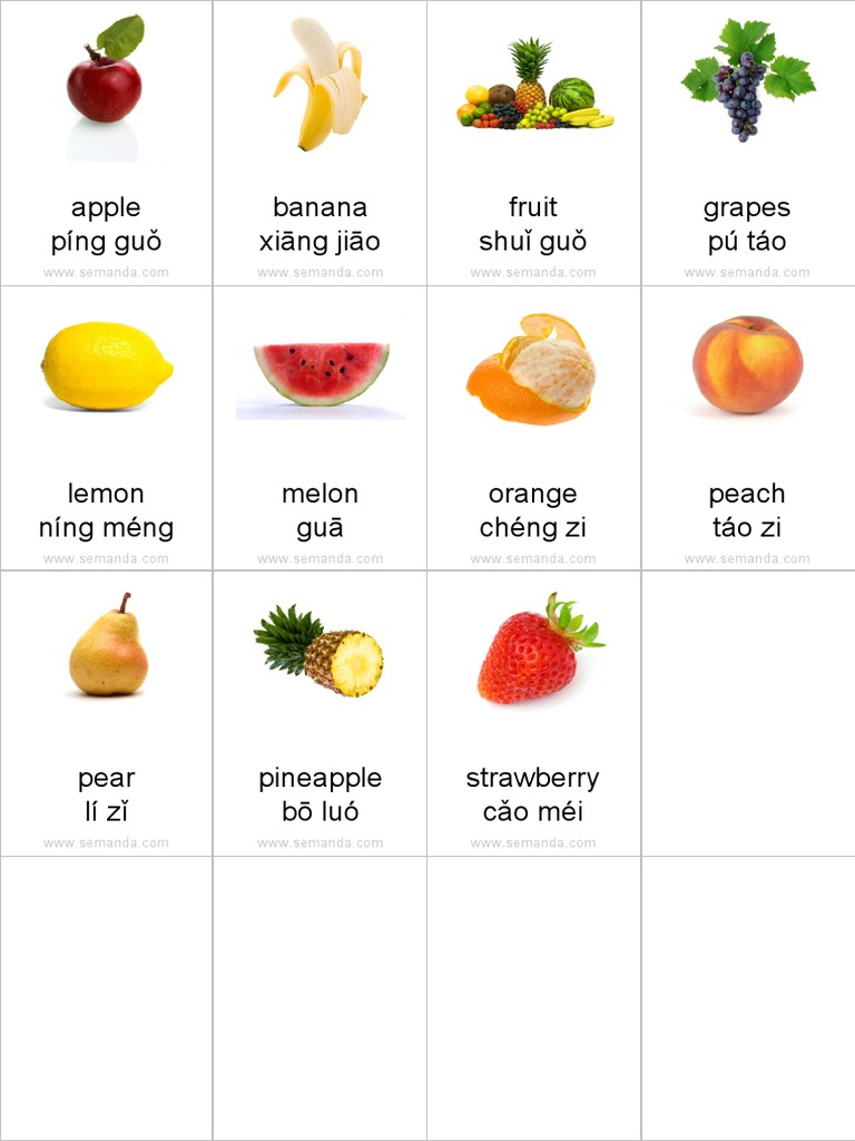 Flashcards Fruits | PDF