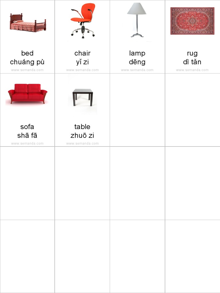 Flashcards Furniture | PDF