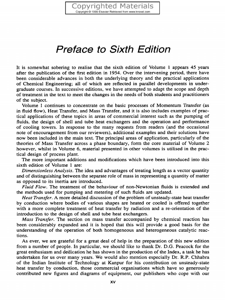 Preface To Sixth Edition: Dimensionless Analysis | PDF | Heat | Fluid ...