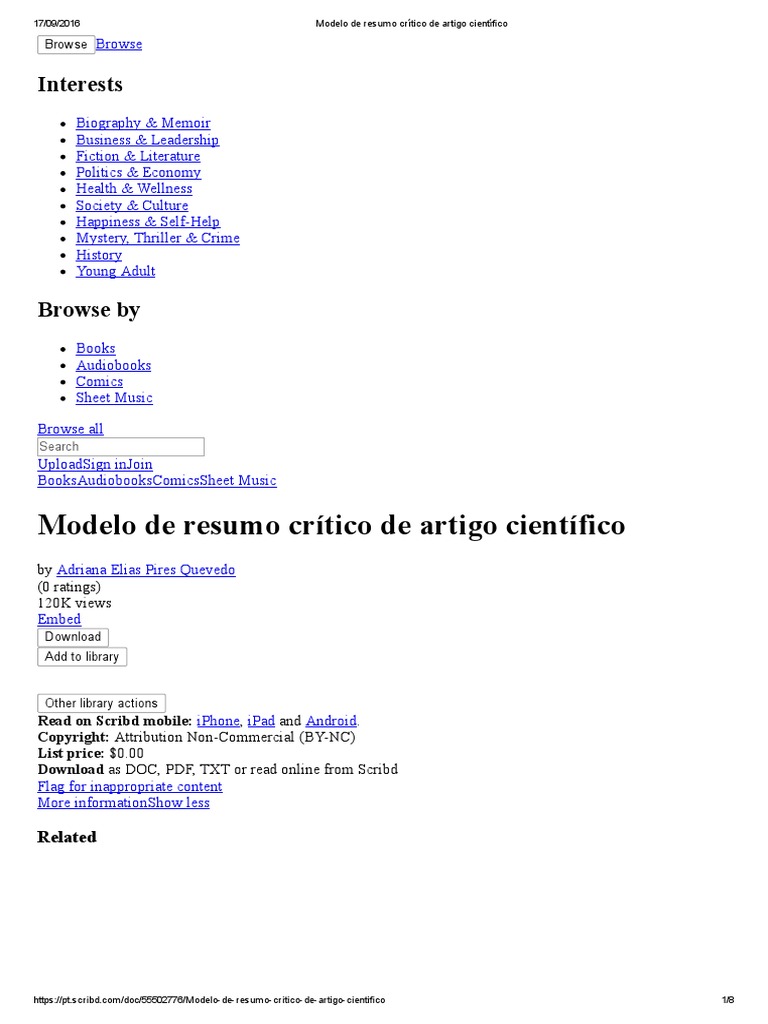 Modelo de resumo crítico de artigo científico.pdf | Serviços online ...