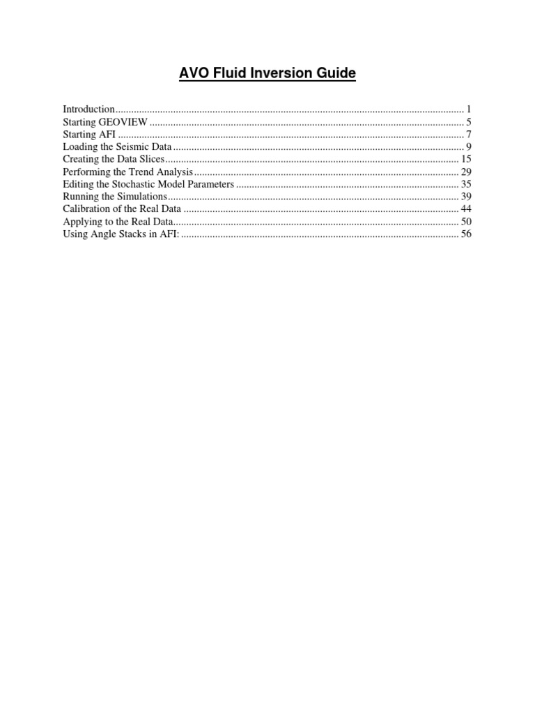 AFI Fluid Inversion Guide | PDF | Computer Simulation | Cluster Analysis