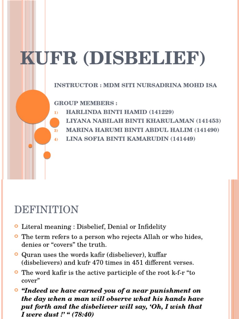 Understanding Kufr (Disbelief): Its Definition, Pillars, Categories and ...