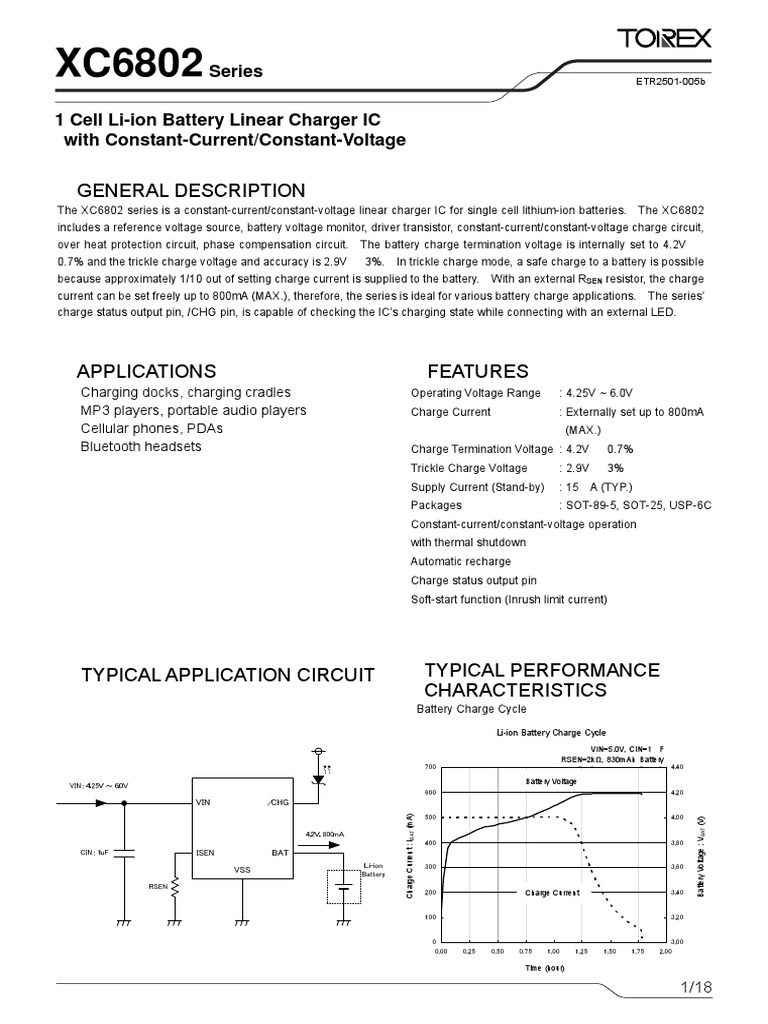 datasheet.pdf | Battery Charger | Battery (Electricity) | Free 30-day ...
