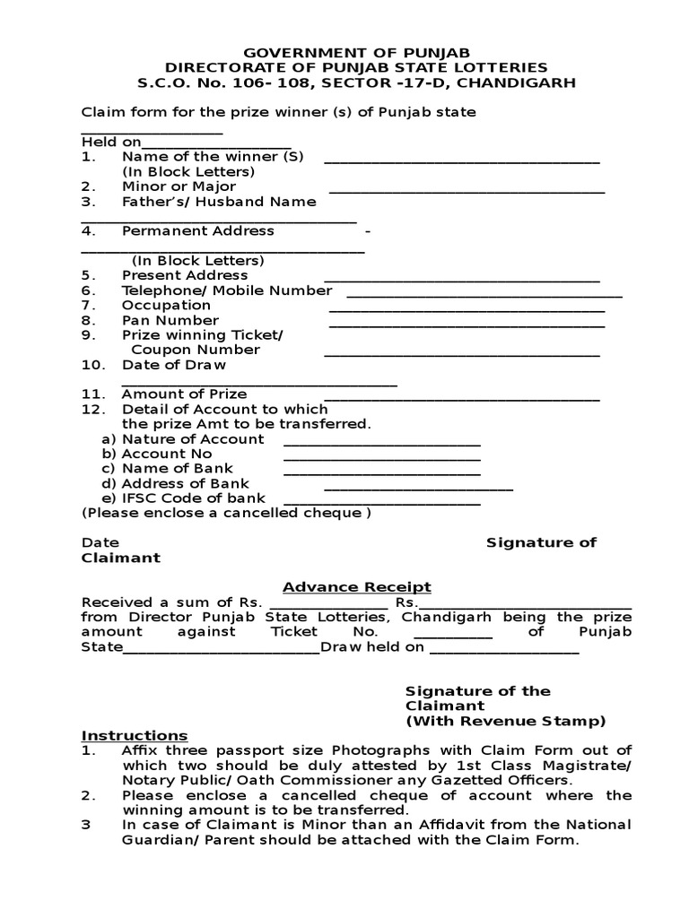 Claim Form | PDF | Government