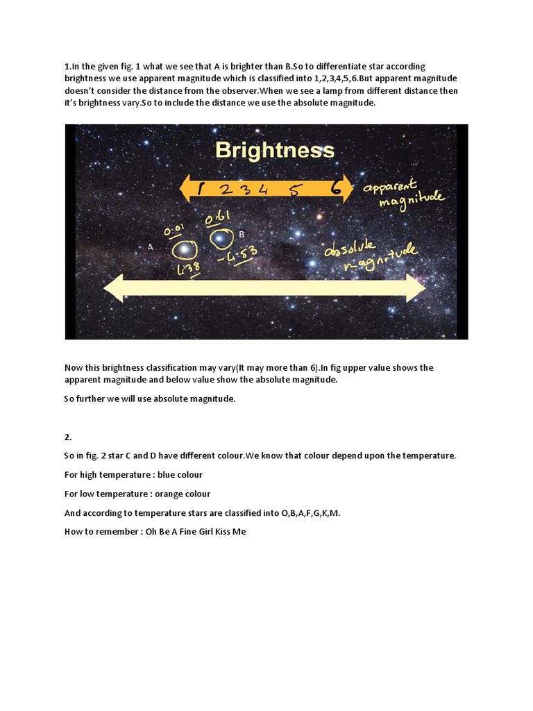 HR Diagram Explanation1 PDF | PDF | Stars | Apparent Magnitude