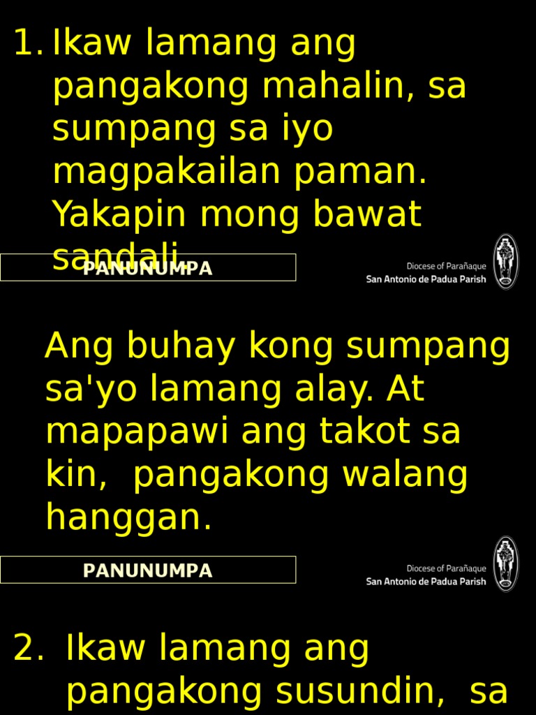 PANUNUMPA - New Format | PDF