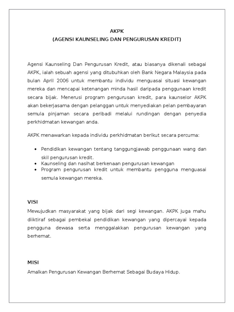 AKPK | PDF