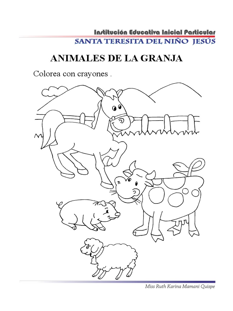 Animales de La Granja 08-09 FICHAS | PDF