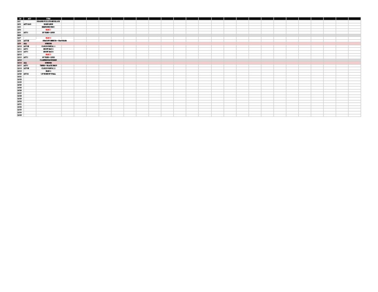 LS Schedule - Sheet1 | PDF