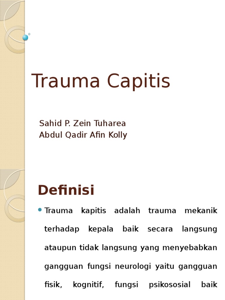 Trauma Capitis Slide PTT | PDF
