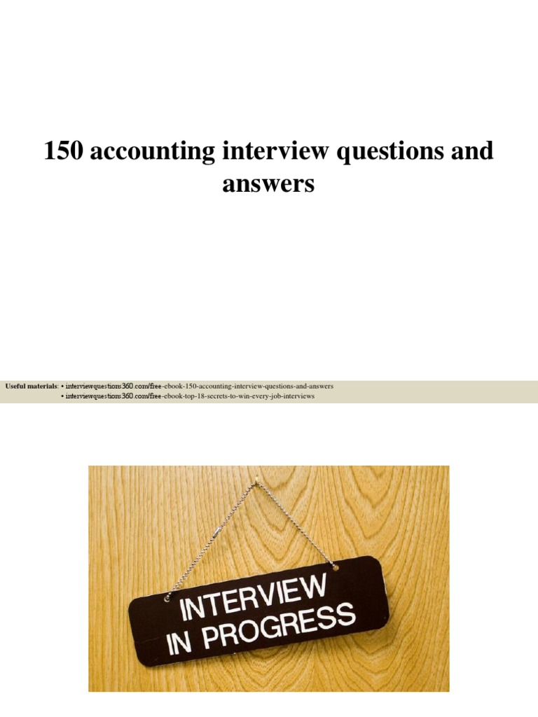 Documents - Tips 150 Accounting Interview Questions and Answers PDF ...