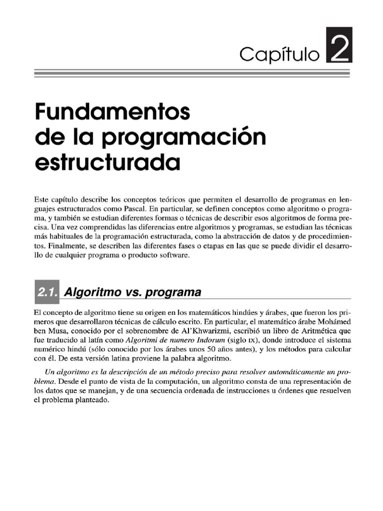 Capítulo 2, Fundamentos de La Programación Estructurada PDF | PDF