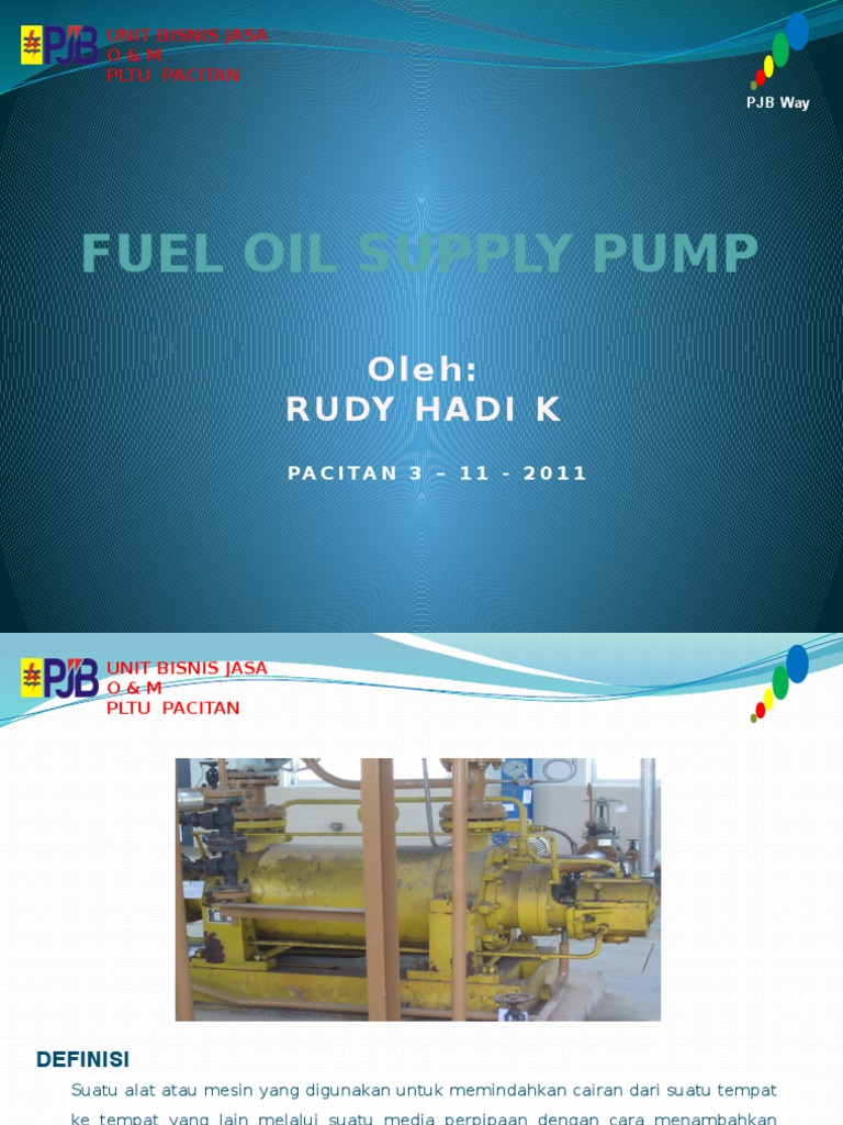 Presentasi HSD Feed Pump | PDF