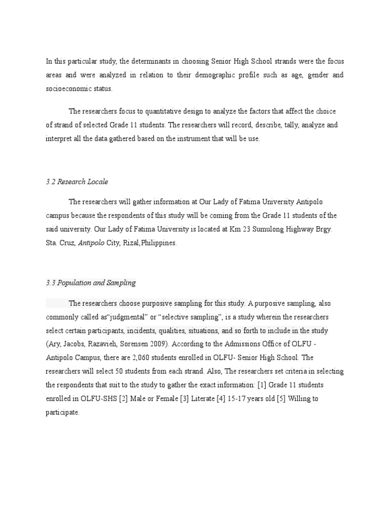 Chapter 3 | PDF | Survey Methodology | Evaluation Methods