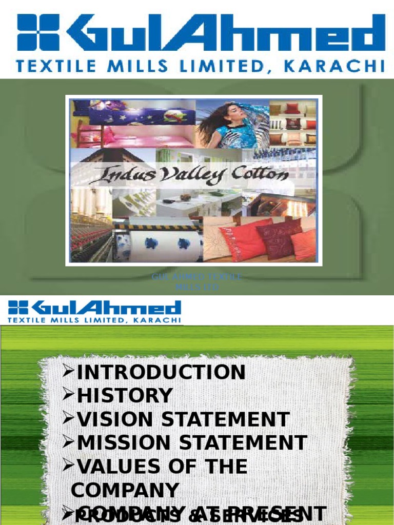 Gul Ahmed Textile Mills Overview | PDF | Textile Manufacturing | Textiles