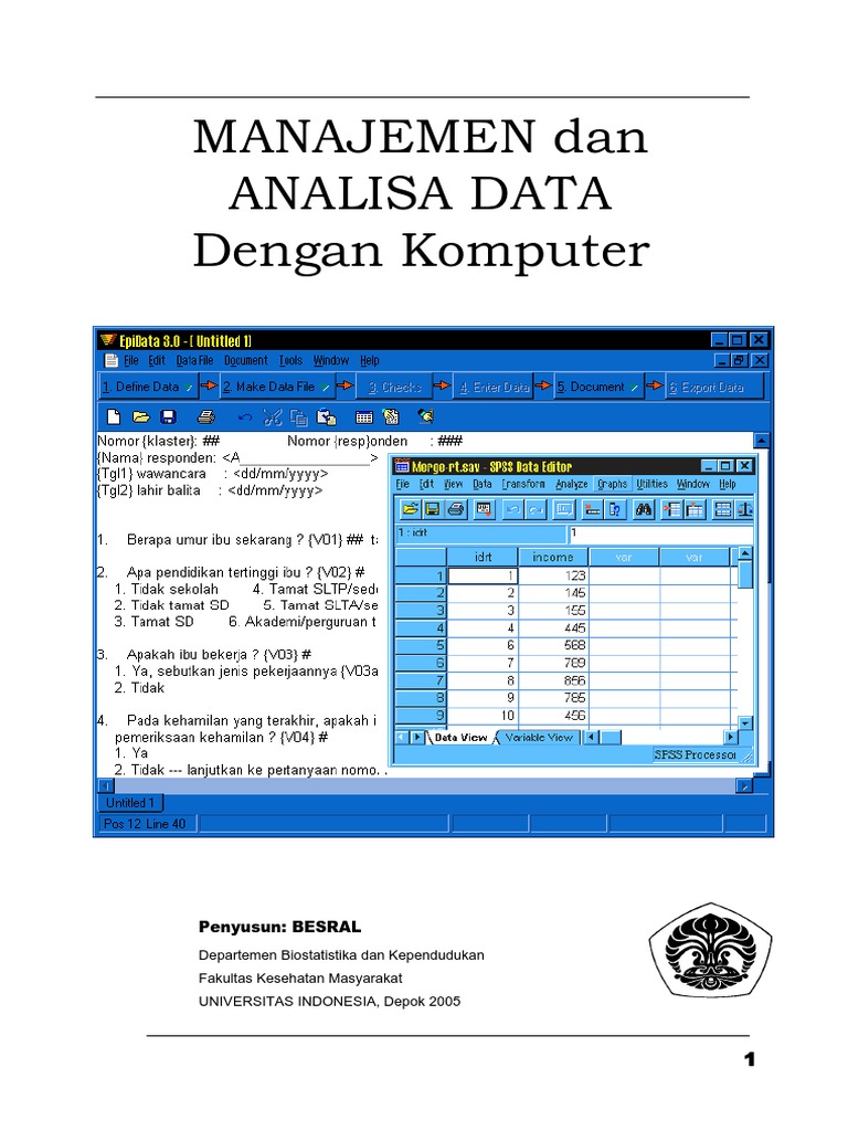 Besral Epidata Manajemen Dan Analisa Data Dengan Komputer | PDF ...