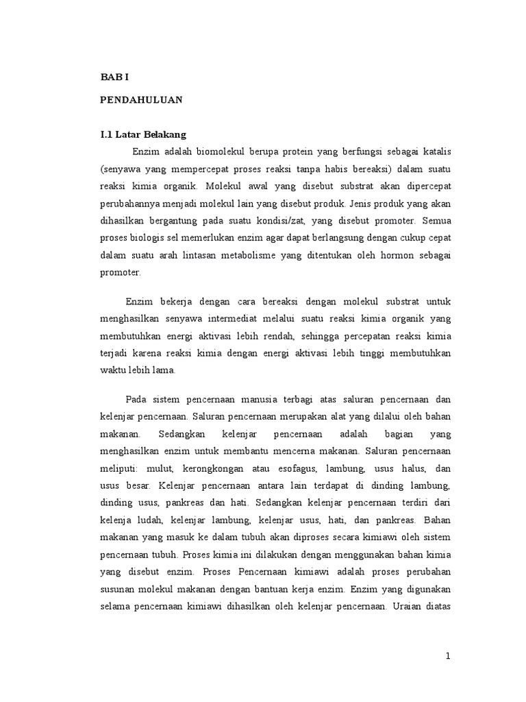 Makalah Enzim Protease | PDF
