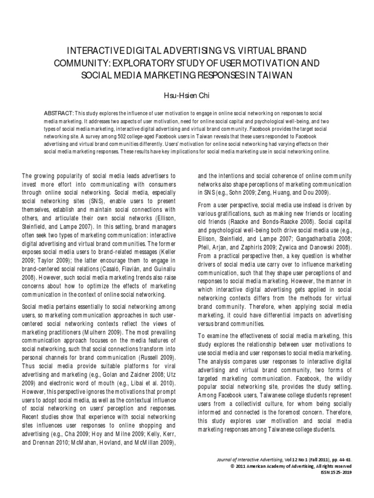 Interactive Digital Advertising | PDF | Social Networking Service ...