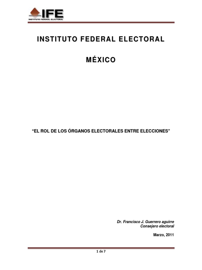 Ife Mexico PDF | PDF | Elecciones | México