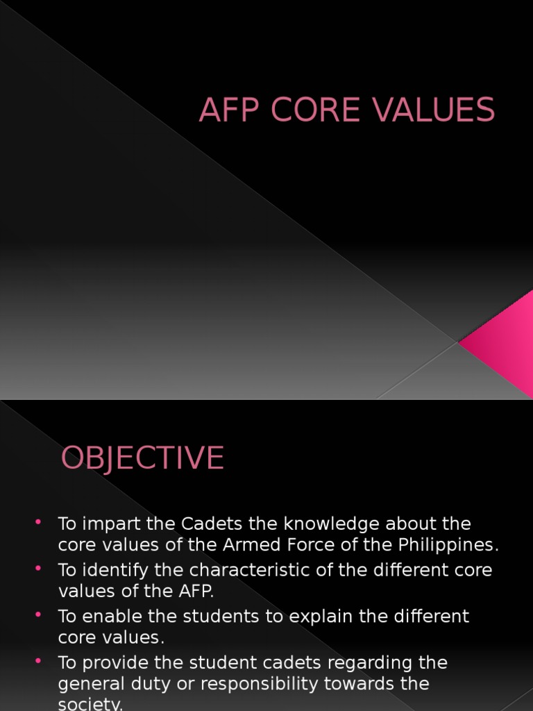 Afp Core Values (2) | Value (Ethics) | Courage