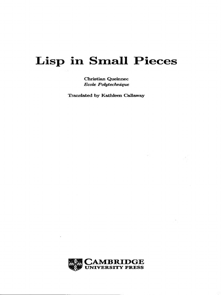 Lisp in Small Pieces | PDF