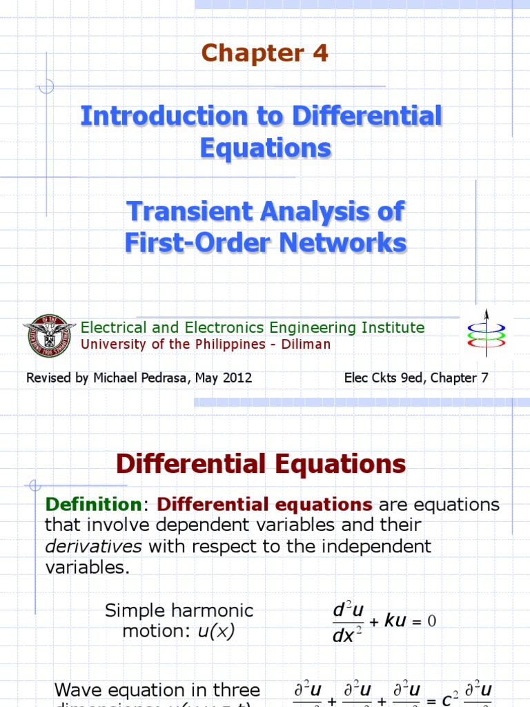 First-Order Network Transient Analysis | PDF | Ordinary Differential ...