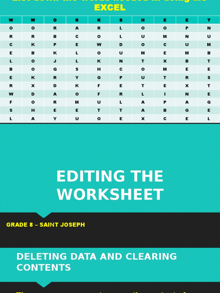Microsoft Excel For Grade 8 | PDF | Microsoft Excel | System Software
