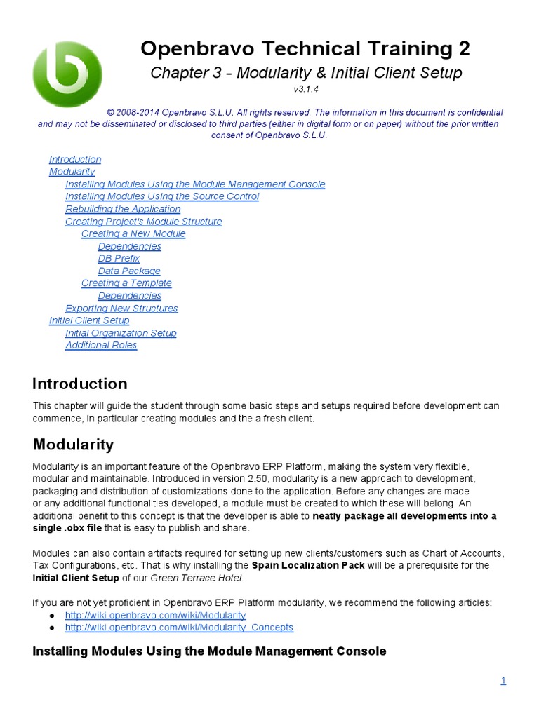 TT2 Chapter 03 Modularity and Initial Client Setup | PDF | Modular ...