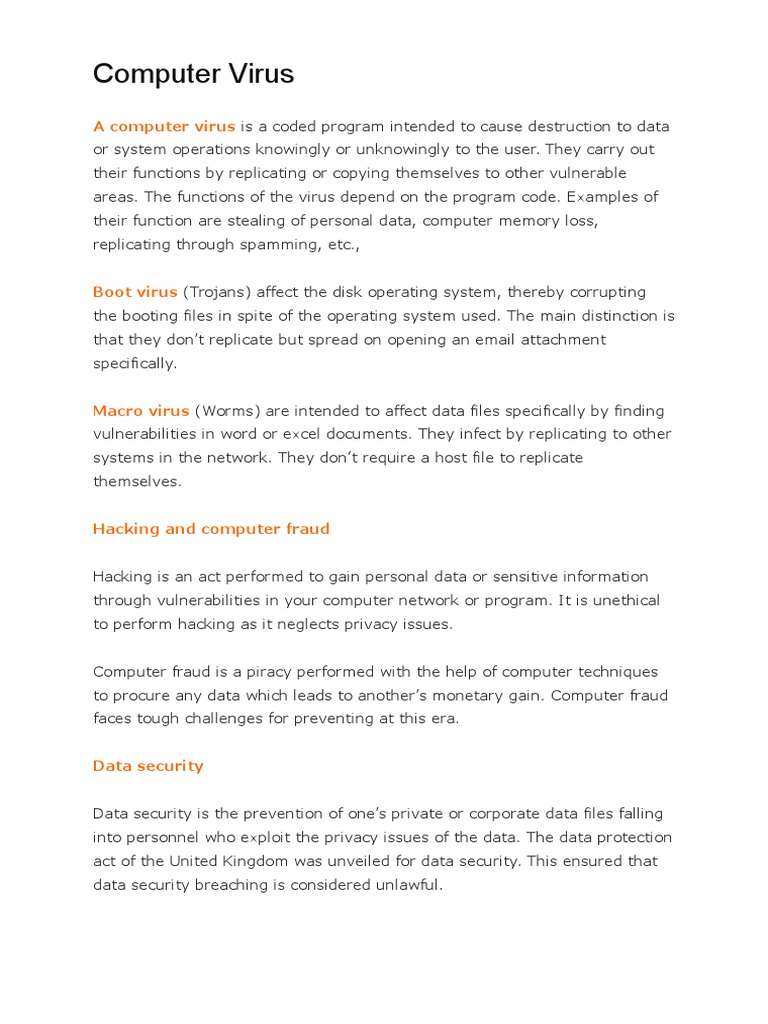 A Computer Virus | PDF