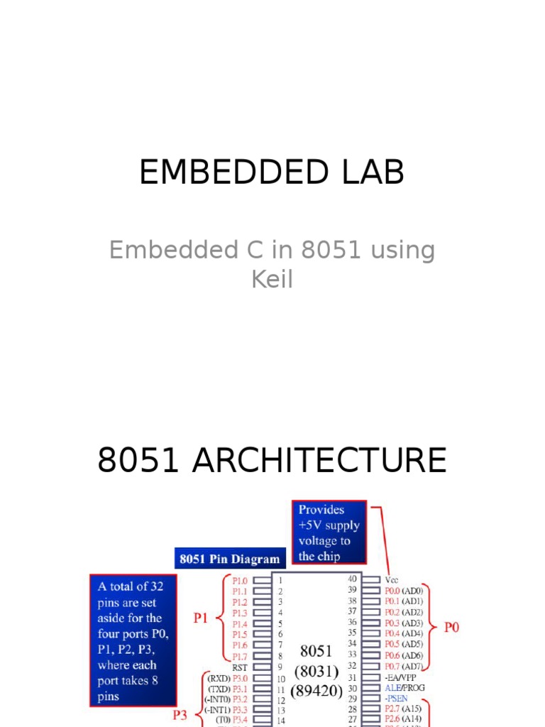 Embedded Lab 8051 PPT (5!7!16) | PDF