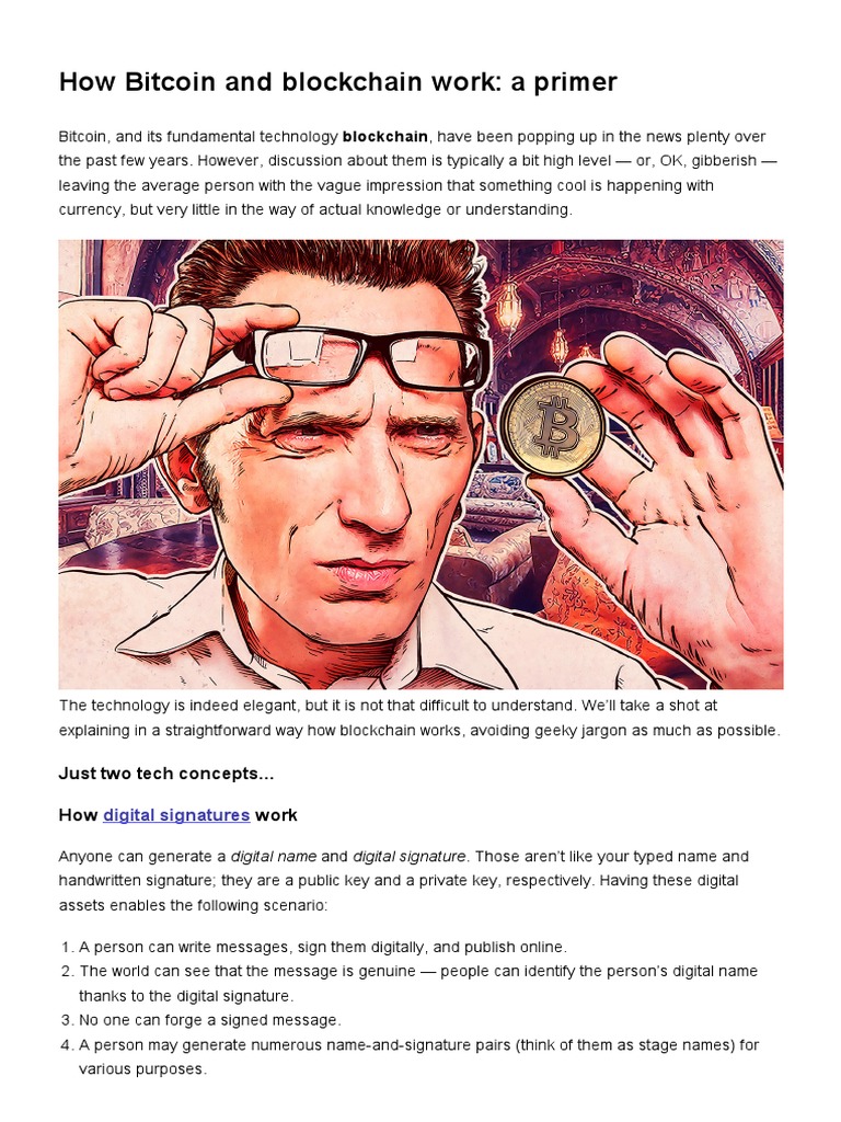 How Bitcoin and Blockchain Work - A Primer | PDF | Cryptocurrency | Blockchain (Database)