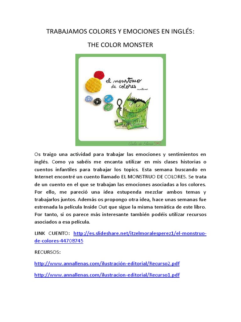 The Color Monster | PDF