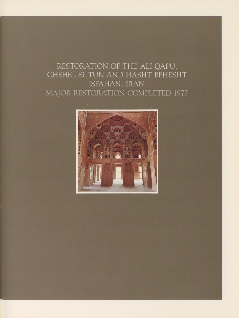Restoration of Ali-Qapoo and Hasht-Behesht Palace | PDF | Architectural ...