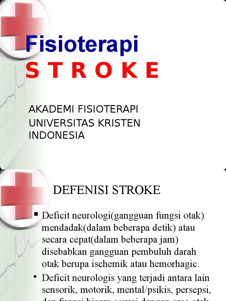Fisioterapi Pada Kondisi Stroke | PDF