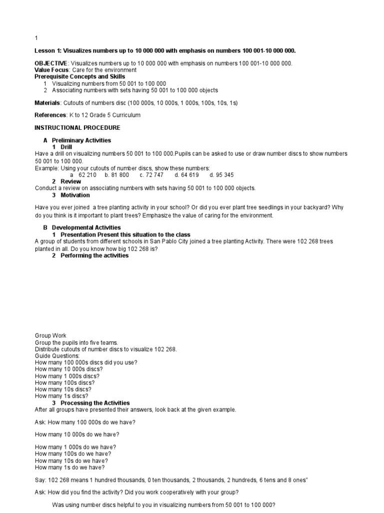 Math K-12 GRADE 5 | PDF | Curriculum | Numbers