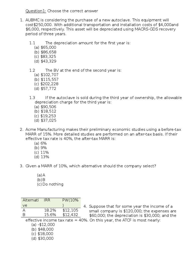 Test#2 Sample | PDF | Depreciation | Economies