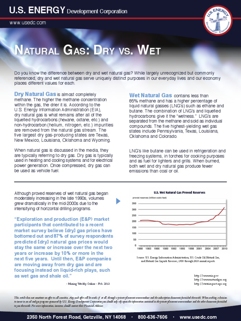 Natural Gas Dry Vs Wet - 050913 | PDF | Natural Gas | Liquefied Natural Gas