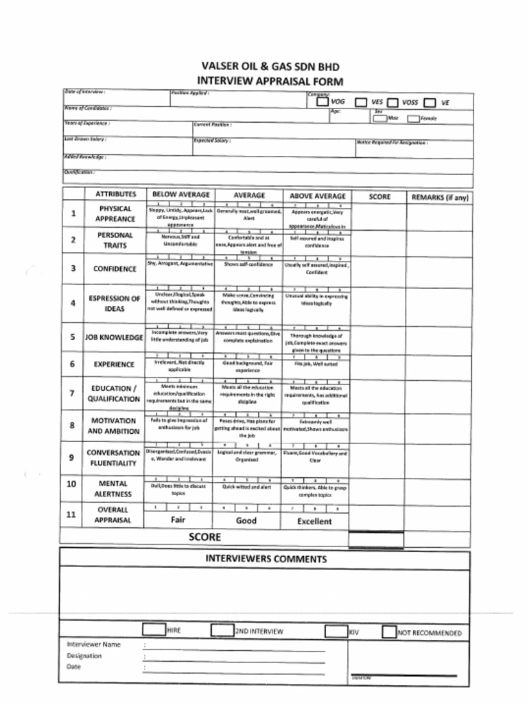 Borang Interview | PDF