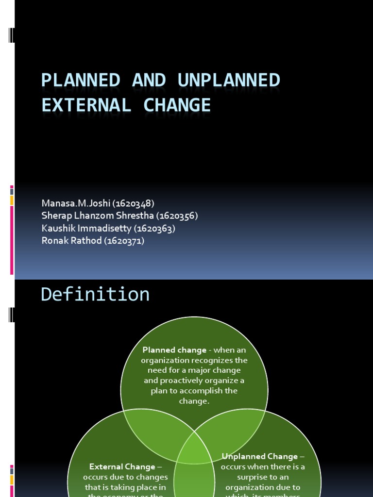 Planned and Unplanned External Change | PDF
