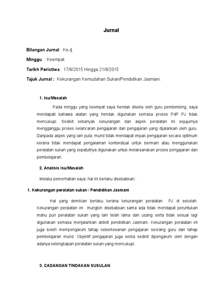 Jurnal Reflektif 4 | PDF