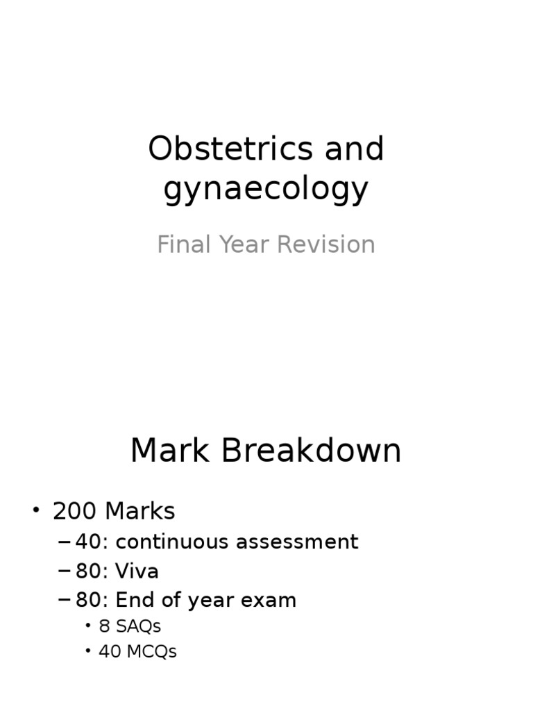 Roisin Ryan Obstetrics Final Year Revision | PDF | Childbirth | Preterm ...