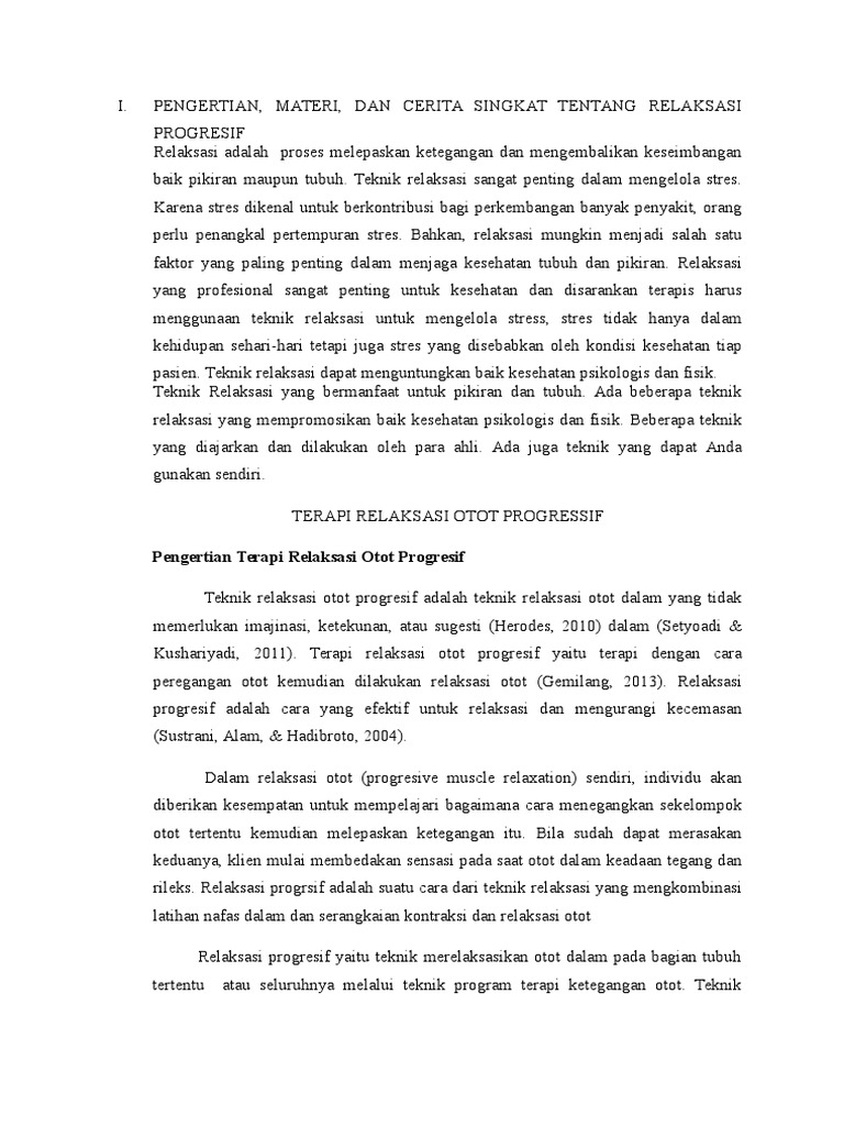 Terapi Relaksasi Otot Progressif | PDF