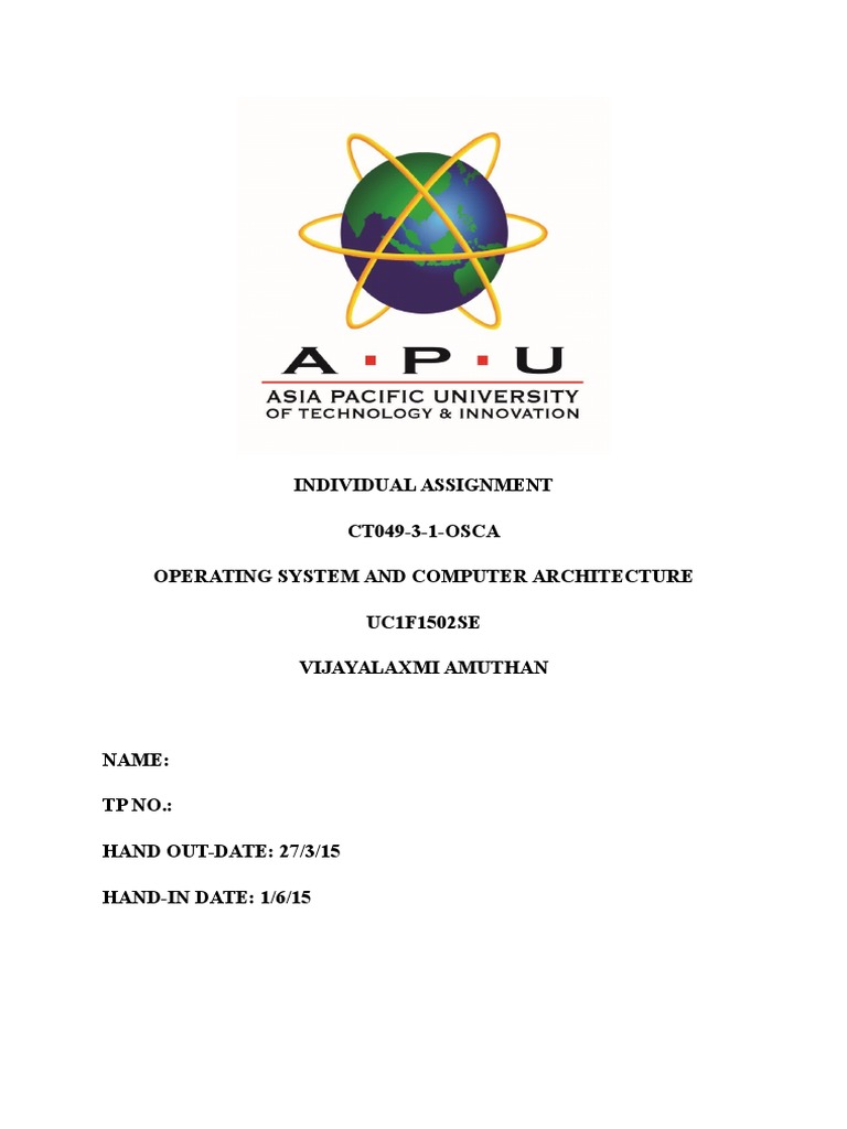 OSCA Individual Assignment | PDF | Central Processing Unit | 64 Bit Computing